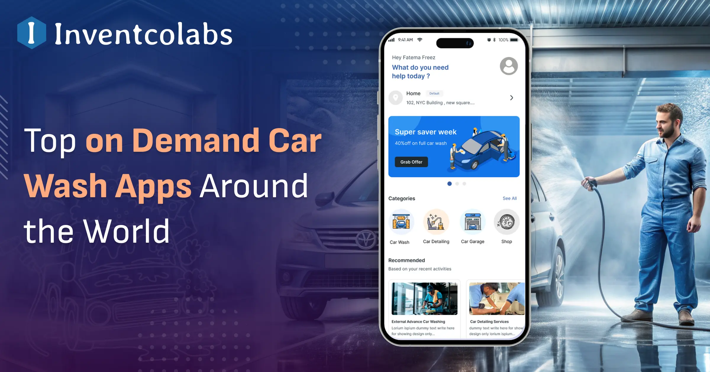 Globally Popular On-Demand Car Wash Apps - Inventcolabs