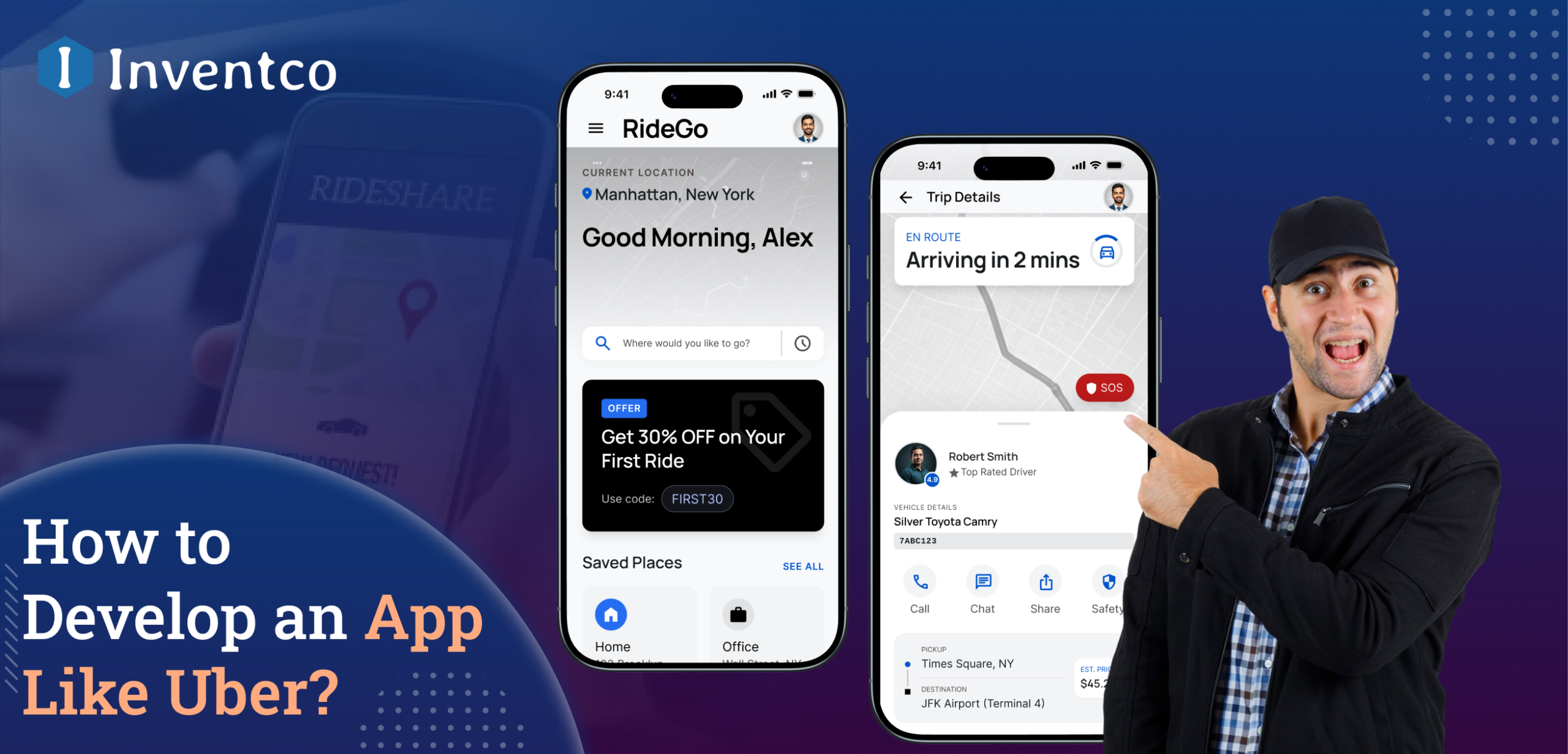 How to Develop an App Like Uber in 2026 - Inventco
